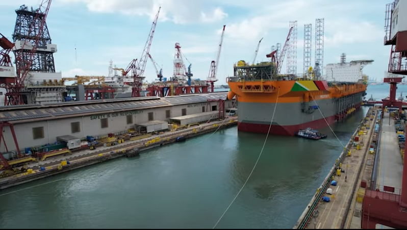 VIDEO: SBM Offshore's Prosperity FPSO Leaves Dry Dock