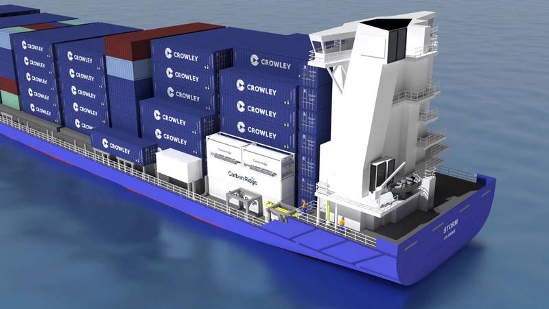 Crowley To Pilot Carbon Ridge's Onboard Carbon Capture