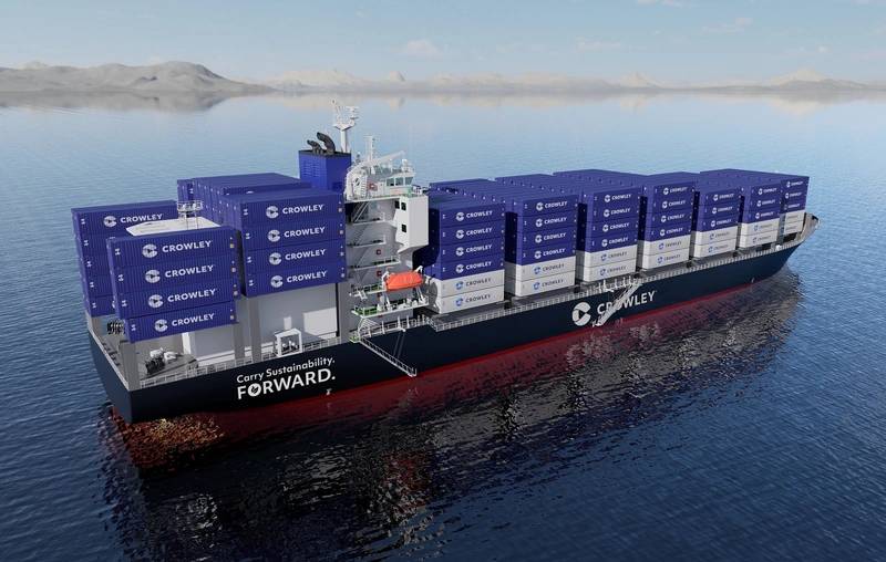Crowley Unveils New LNG-Fueled Containerships