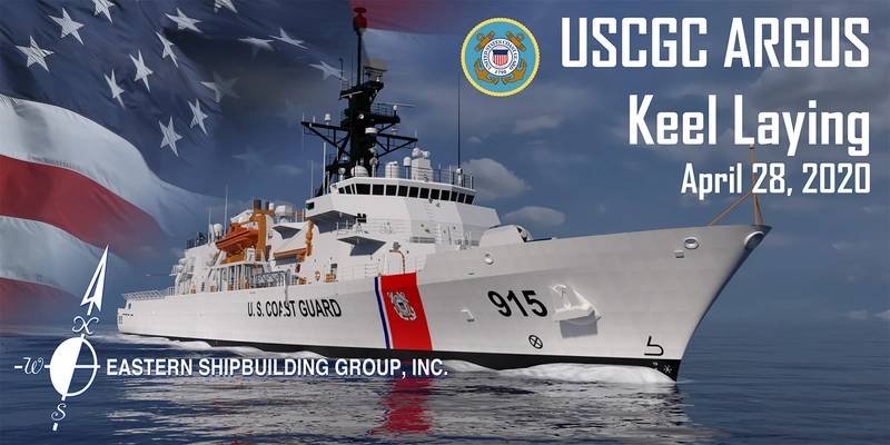 Eastern Lays Keel For OPC USCGC Argus