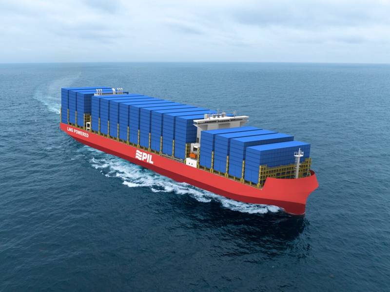 PIL Orders Five More Dual-Fuel LNG Container Ships