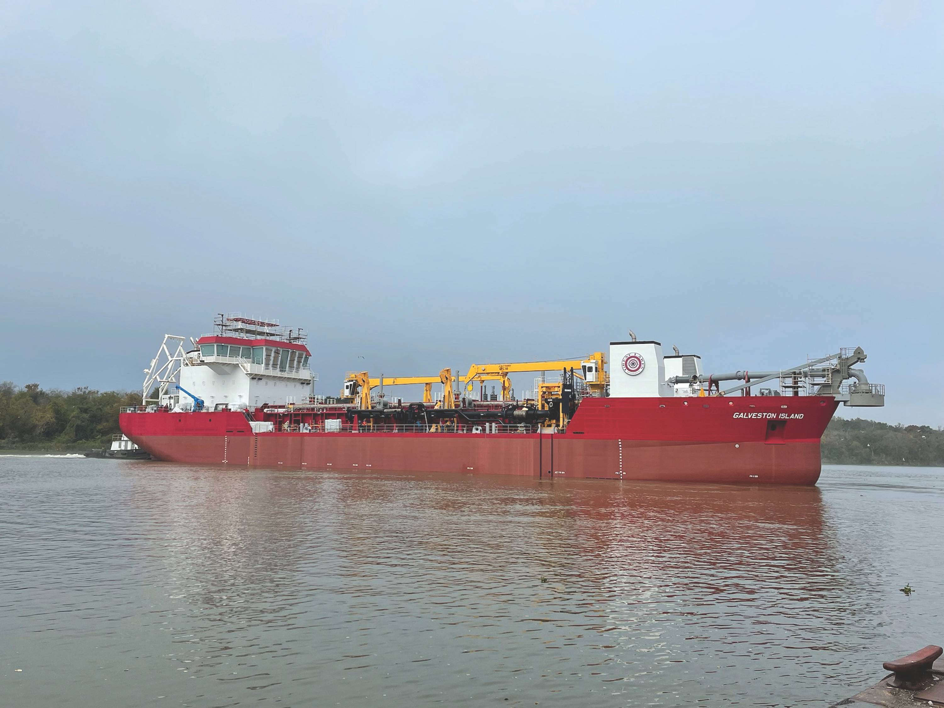 GLDD Preps for its New Hopper Dredge Galveston Island